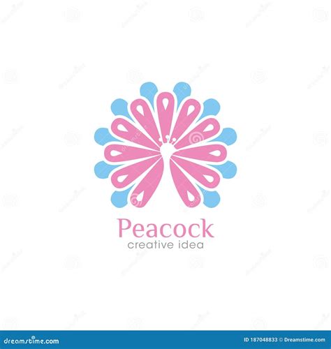 Creative Peacock Concept Logo Design Template Stock Vector