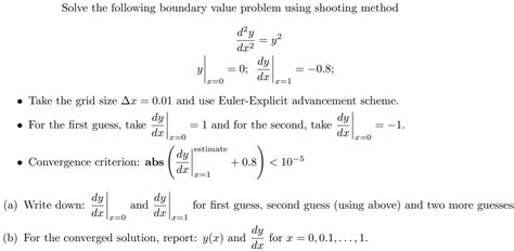 Solved Solve The Following Boundary Value Problem Using