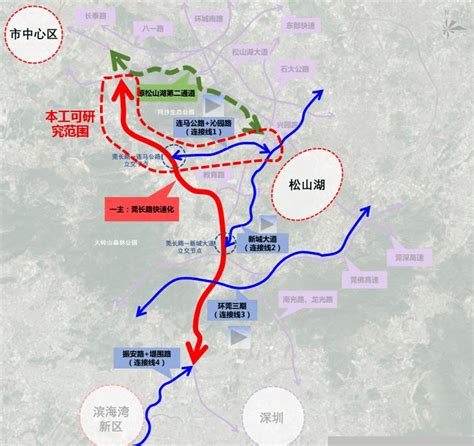 东莞中心城区⇋松山湖！新的快速通道要来了！马路工程km