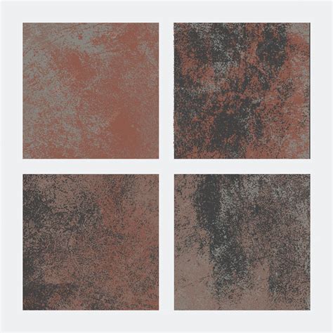 Premium Vector Set Or Rusty Grunge Texture Square Backgrounds