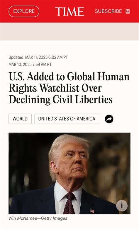 The United States Has Officially Been Added To An International Watch