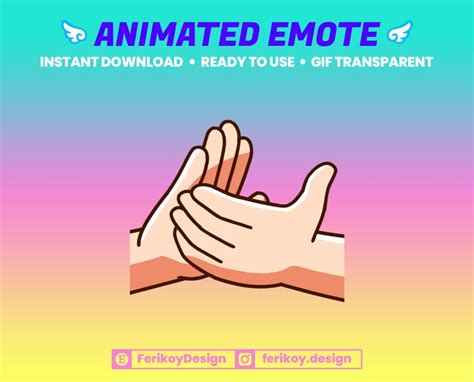 Clapping Hands Animated Emote Clap Clap Good Job For Etsy