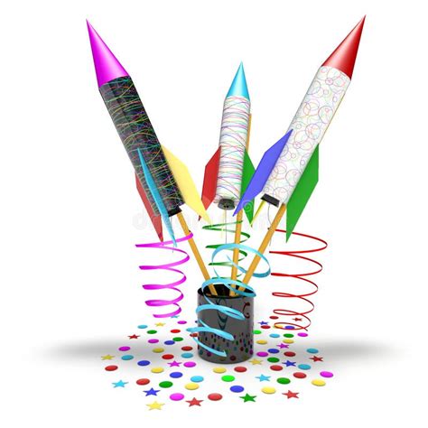 Firework Rockets Stock Illustration Illustration Of Isolated 27896833