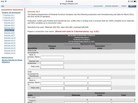 Solved iPad令 11 33 AM CALCULATOR PRINTER VERSION BACK Chegg com