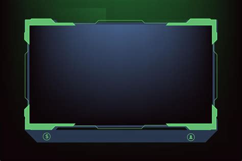 Premium Vector Futuristic Green Gaming Overlay Decoration For Online Gamers Live Stream