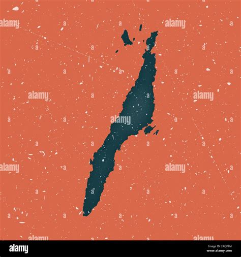 Cebu Vintage Map Grunge Map Of The Island With Distressed Texture