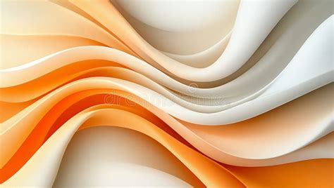 Vibrant Abstract Gradient Background Featuring Flowing Waves In Shades Of Orange And White