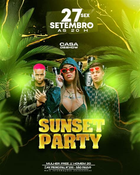 Flyer Sunset Party Central Design