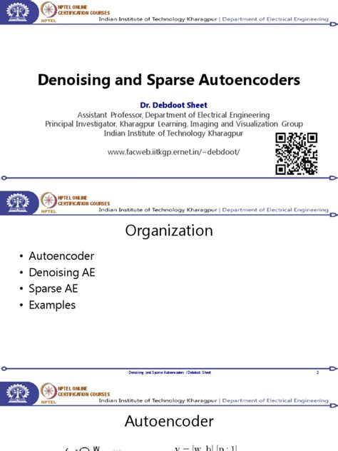 Lec18 Denoisingsparseautoencoders Pdf Artificial Neural Network Computational Science