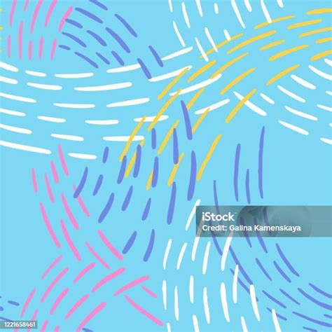 간단한 기하학적 장식 화려한 라인과 원활한 추상 적 패턴 추상 라인 아트 파선 배경 연속무늬에 대한 스톡 벡터 아트 및 기타 이미지 연속무늬 원형 0명 Istock