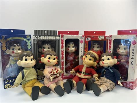 Yahoo オークション 【9 8e】ペコちゃん人形 ペコちゃん ぬいぐるみ