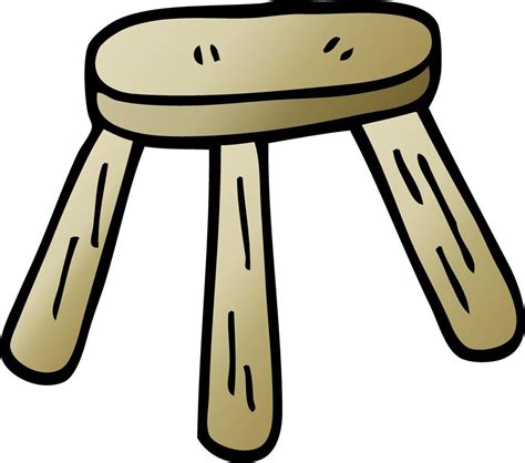 Cartoon Doodle Of A Wooden Stool 12149672 Vector Art At Vecteezy
