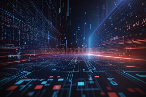 Unleashed Ai Algorithms And The Concept Of Blue Digital Cyberspace With