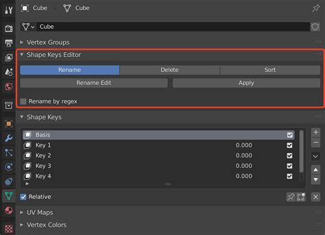 [addon] shapekeys editor beginning blender code and development