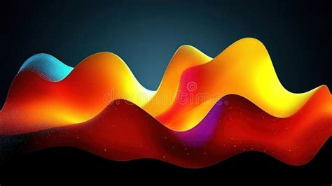 Abstract Waves In Vibrant Colors Create A Dynamic Visual Effect Stock Illustration