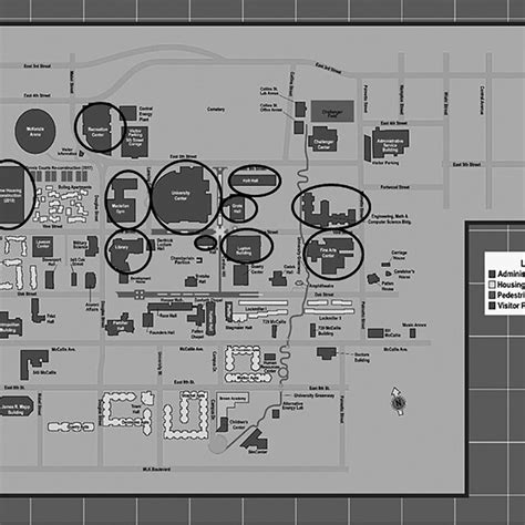 Map Of The Utc Campus With The Buildings Surveyed Highlighted