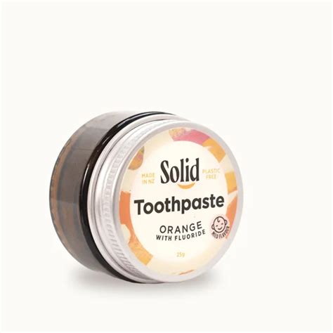 Orange Toothpaste Sample Solid