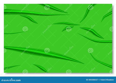 Template Glued Paper With Wrinkles Effect Realistic Vector Illustration