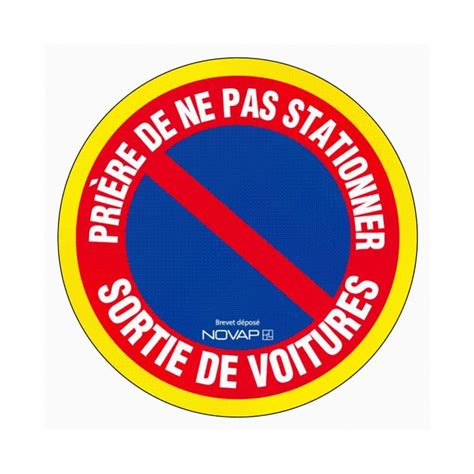 Panneau Disque Diametre Mm Rigide Haute Visibilite Ne Pas Stationner Sortie Panneaux De