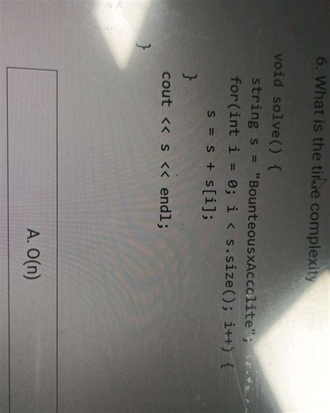6 What Is The Time Complexity Void Solve StudyX