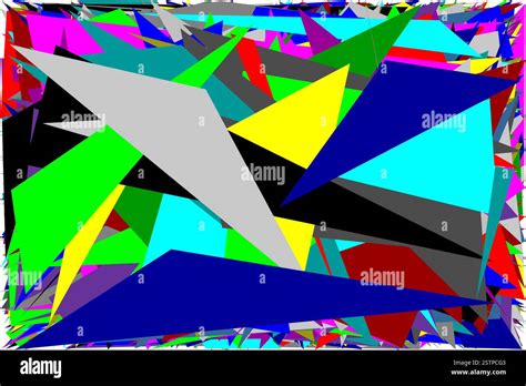 Numerous Overlapping Triangles In Vibrant Colors Reminiscent Of Post Modern Mosaic Art Create