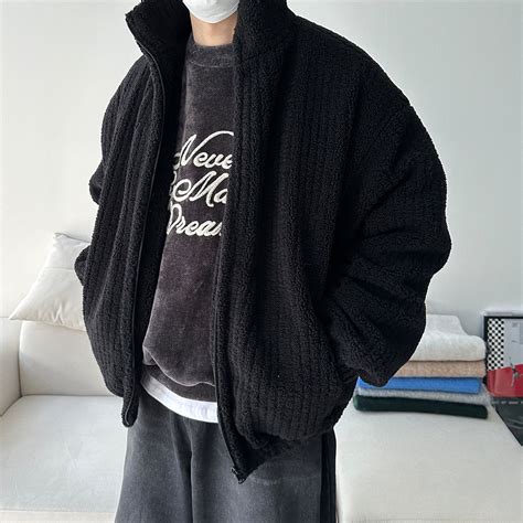 코듀로이 골지 숏 패딩 하이넥 오버핏 두꺼운 겨울 아우터 에이블리