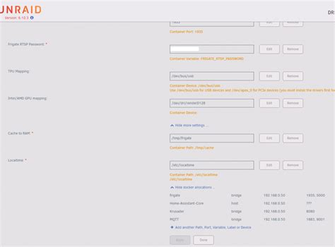 [support] blakeblackshear frigate docker containers unraid