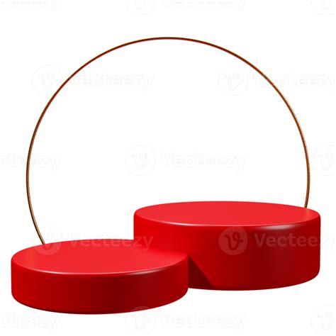 Red Podium Product Display 3d Render 18244027 Png