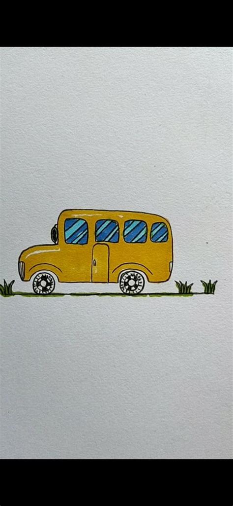 校车简笔画彩色儿童简单（推荐18张）简笔画图片大全