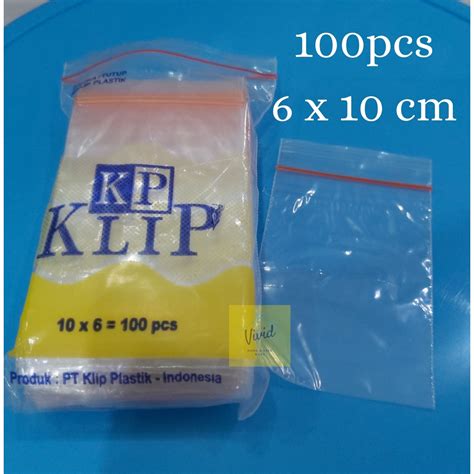 Jual Plastik Klip KP 6 X 10 Cm Klip Plastik Bening 100 Pcs