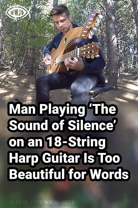 Man Playing ‘the Sound Of Silence On An 18 String Harp Guitar Is Too