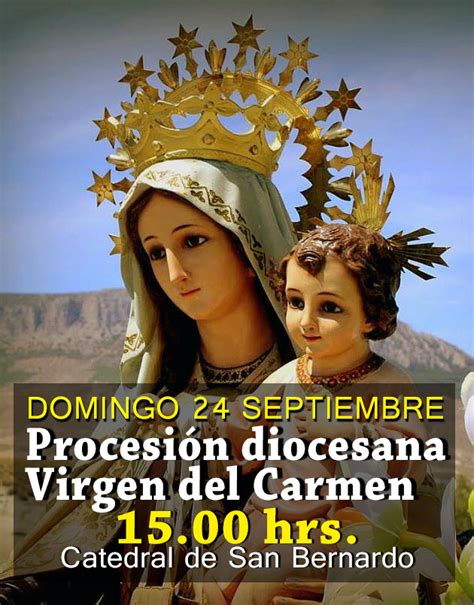 Procesión Diocesana de la Virgen del Carmen en el día de la Oración por
