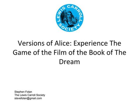 Versions Of Alice Ppt