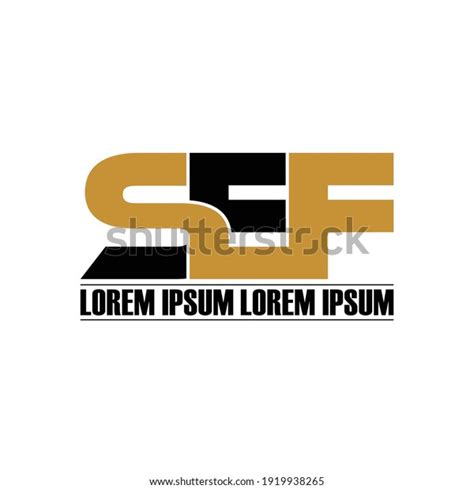 Sef Letter Monogram Logo Design Vector Stock Vector Royalty Free