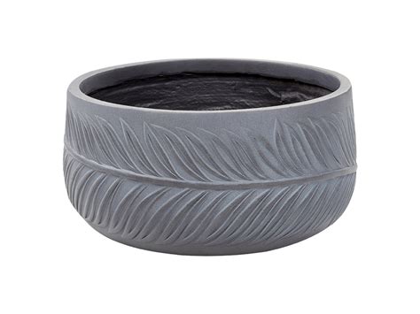 Vaso Para Plantas Em Fibra De Argila Cinzenta 35 X 35 X 19 Cm Ftero