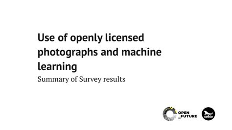 Pdf Use Of Openly Licensed Photographs And Machine Learning Summary