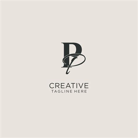 Initials Pp Letter Monogram With Elegant Luxury Style Corporate