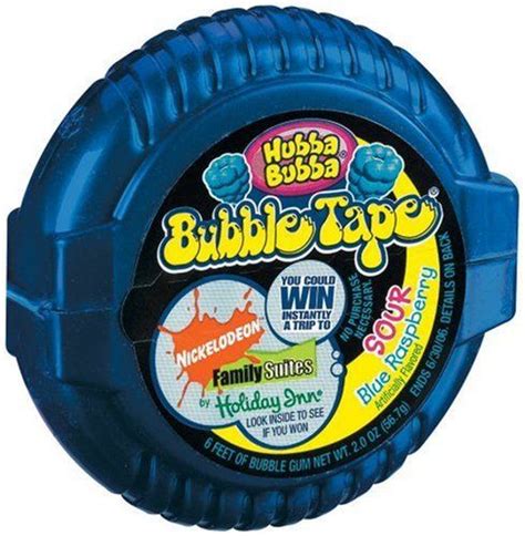 Buy Hubba Bubba Sour Blue Raspberry Bubble Chewing Gum Tape Ounce 6 Pack Online At Lowest