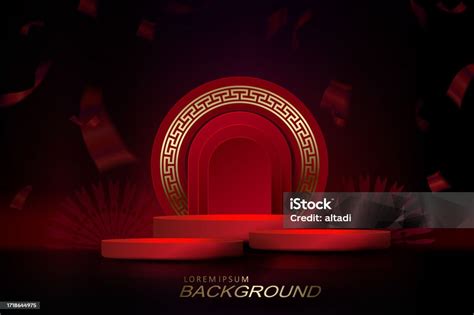 테두리와 연단이 있는 원형 프레임이 있는 진한 빨간색 그림 0명에 대한 스톡 벡터 아트 및 기타 이미지 0명 1위 검은색 Istock