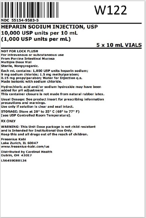 Heparin Package Insert