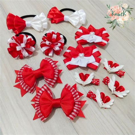 Jual KnacK PART 2 Jepit Rambut Ikat Rambut Pita Rambut Edisi Merah