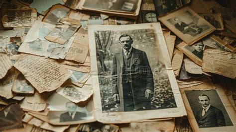 Old Photographs And Letters A Glimpse Into The Past Stock