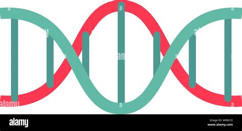 Red Blue Dna Icon Flat Illustration Of Red Blue Dna Vector Icon For
