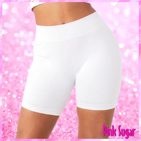 White Hot Pants Biker Shorts ®pink Sugar Bikini White Hot Pants Biker Shorts ®pink Sugar Bikini