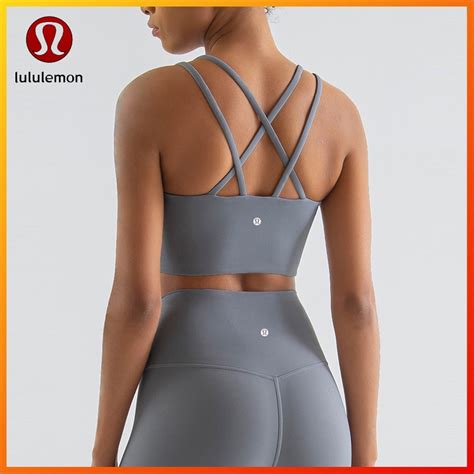 Jual Lululemon New Yoga Sports Underwear With Sexy Cross Back On Shoulders And Shockproof Yoga
