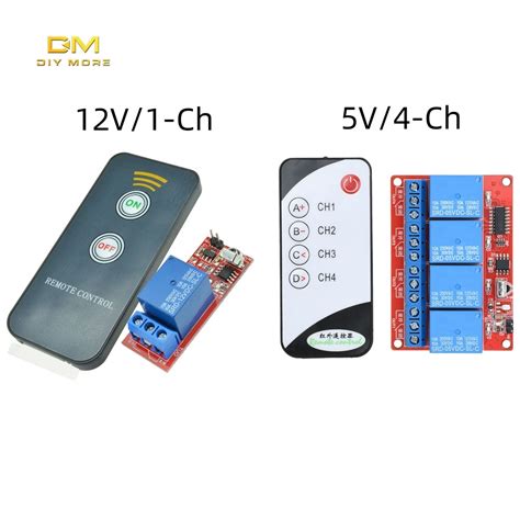 DIYMORE 12V 1 Ch 5V 4 Ch อนฟราเรดรโมทคอนโทรลรเลยอนฟราเรดตวรบสญญาณ Driver Board Jog โมดล