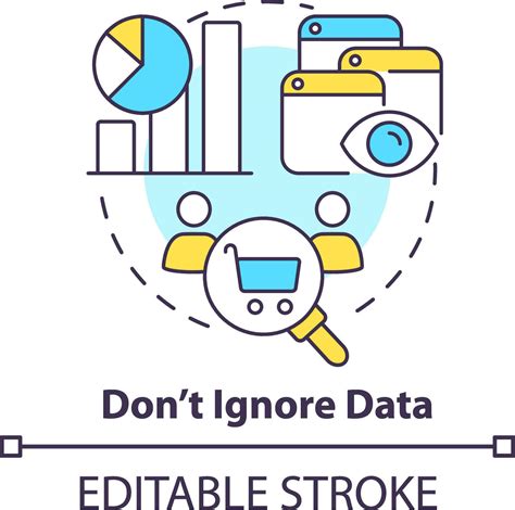 Do Not Ignore Data Concept Icon Analytics Online Store Management Tip Abstract Idea Thin Line