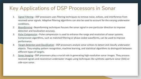 Ds Processor Application In Sonar Systems Powerpoint Slides Learnpick India