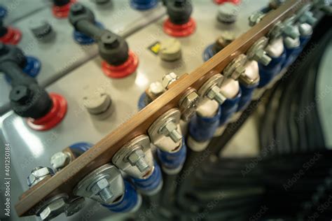 Copper Busbar Terminal Battery Power Dc System Industrial Background