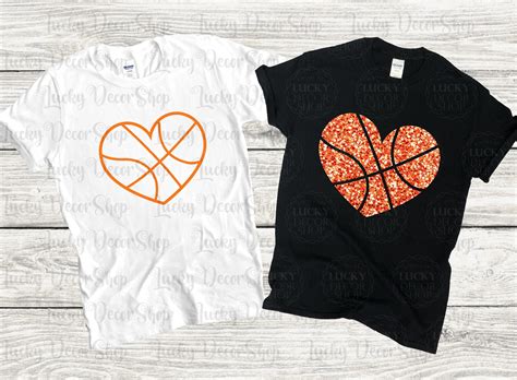 Basketball Heart Svg Basketball Svg Cut Files Silhouette Etsy